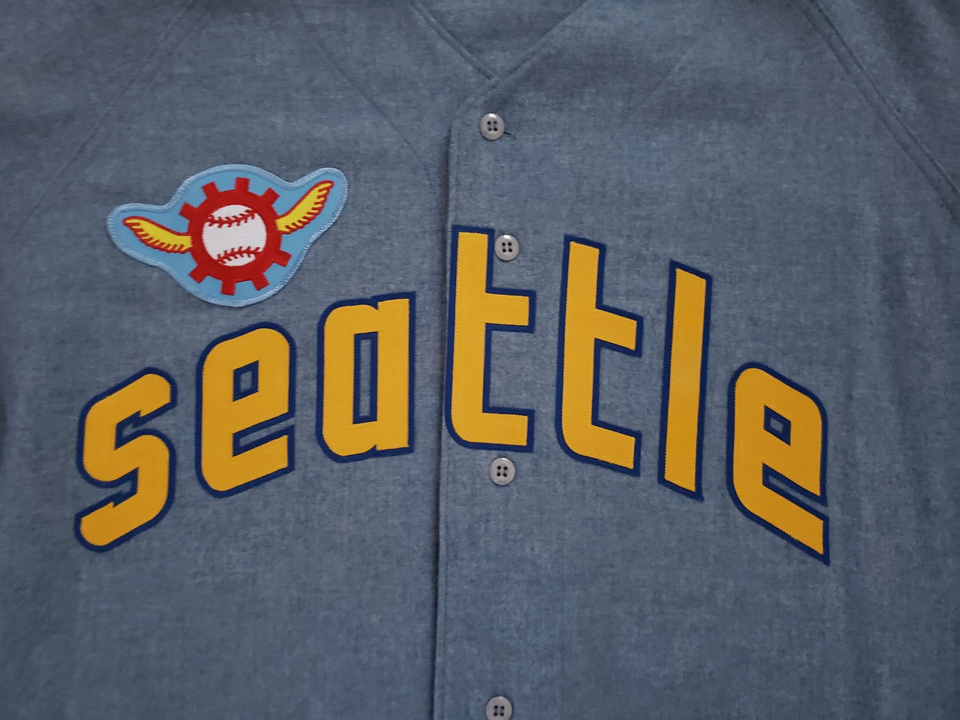 1969 Jim Bouton Seattle Pilots Baseball Jersey Mitchell & Ness Size 48 ...