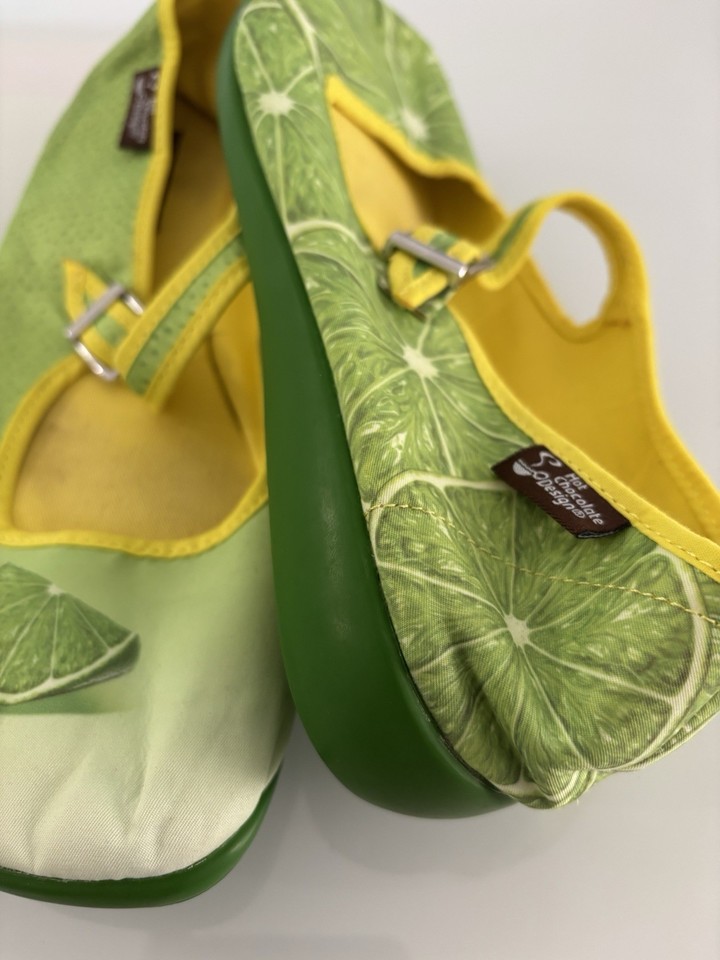 Hot Chocolate Designs Ladies Lime Fabric Flat Shoes Size 40 9 | eBay ...