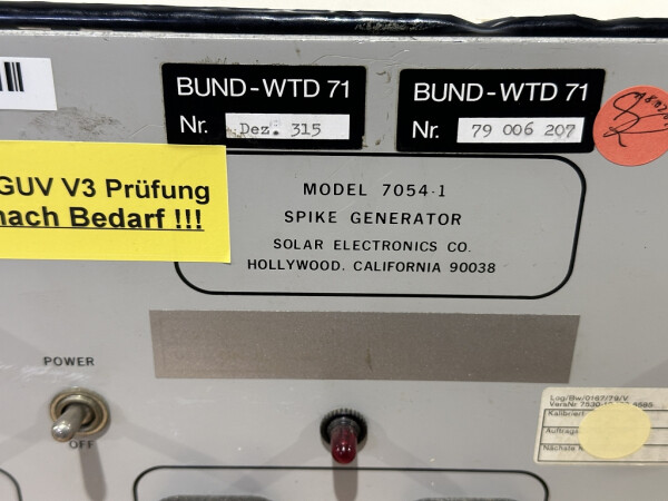 Solar Model 7054-1 Spike-Generator 600 Volt #2 | eBay