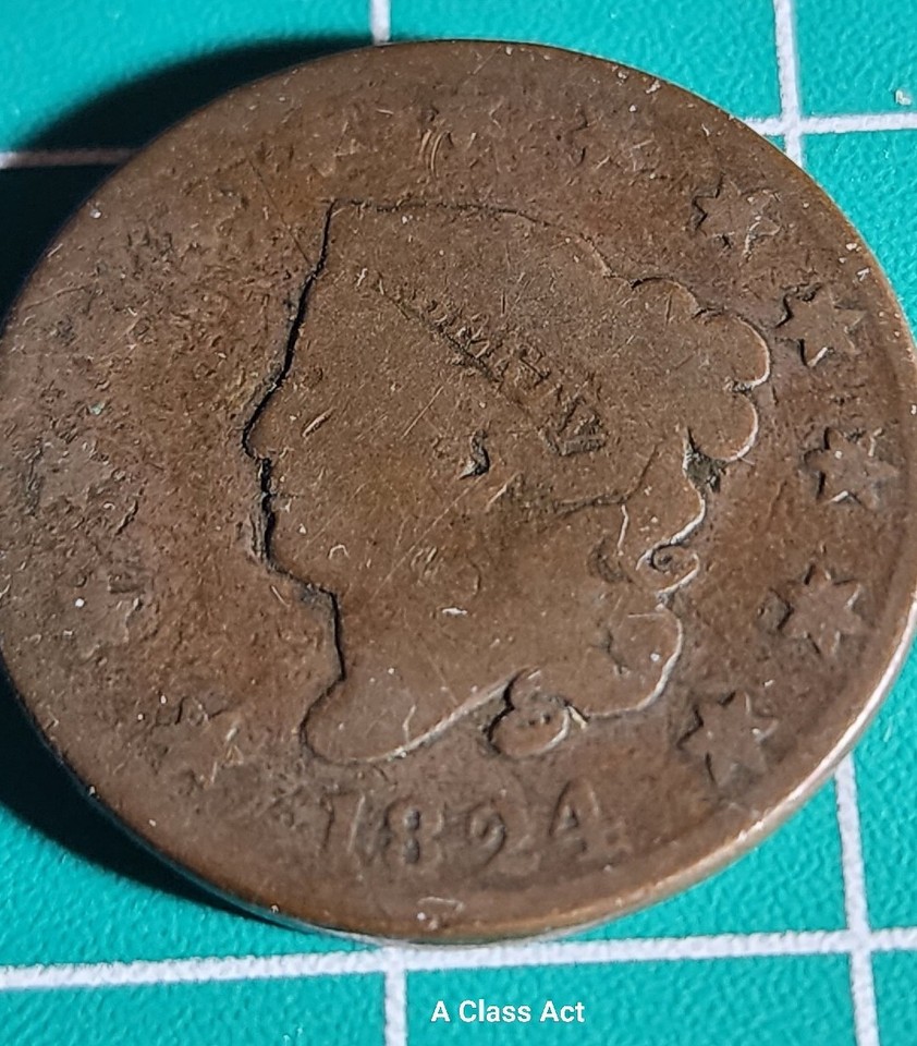 United States coronet head 1824 large cent. Our T5471 | eBay