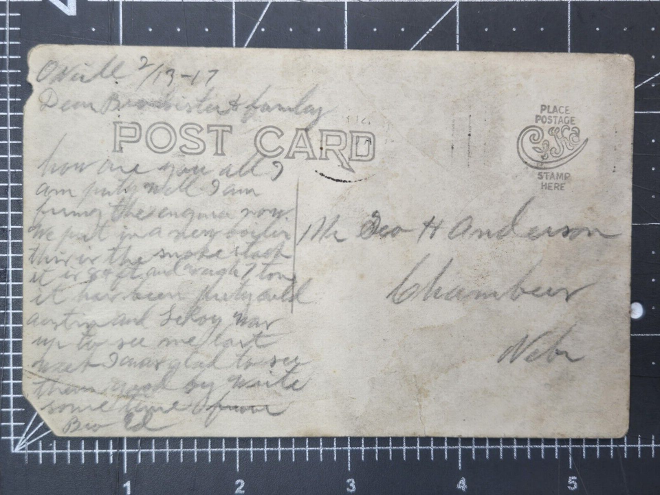 Vintage 1917 Cyko B&W RPPC Postcard Tractor Farming Horses Rural Life ...