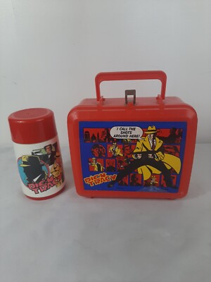 VINTAGE 1980s ALADDIN DICK TRACY LUNCH BOX with ORIGINAL THERMOS | eBay