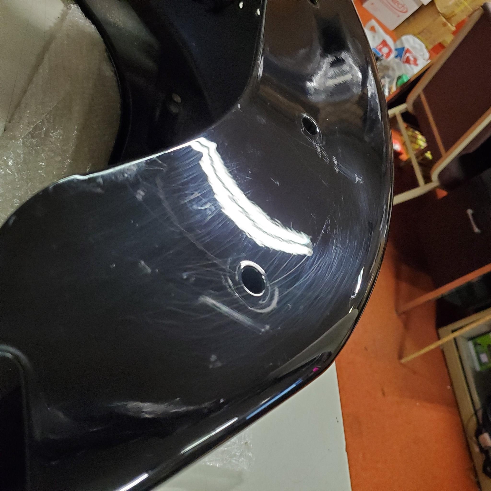 Harley 2018^ Vivid Black Rear Fender Softail Fatboy FLFB M8 114 FLFBS ...