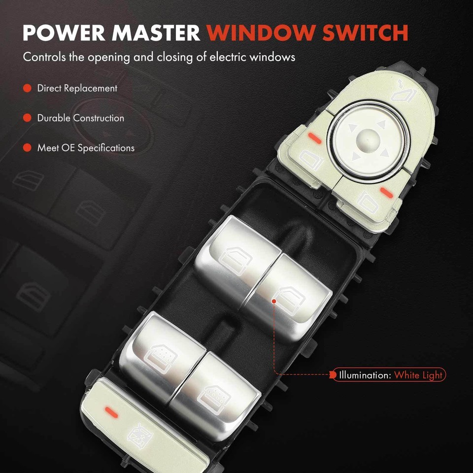 Power Window Switch Black(White Light) for Mercedes-Benz W213 E-Class ...