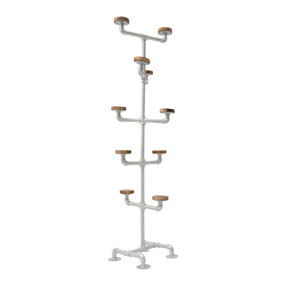 5 Tier Hat Display Rack Free Standing Metal Floor Caps Headwear Stand ...