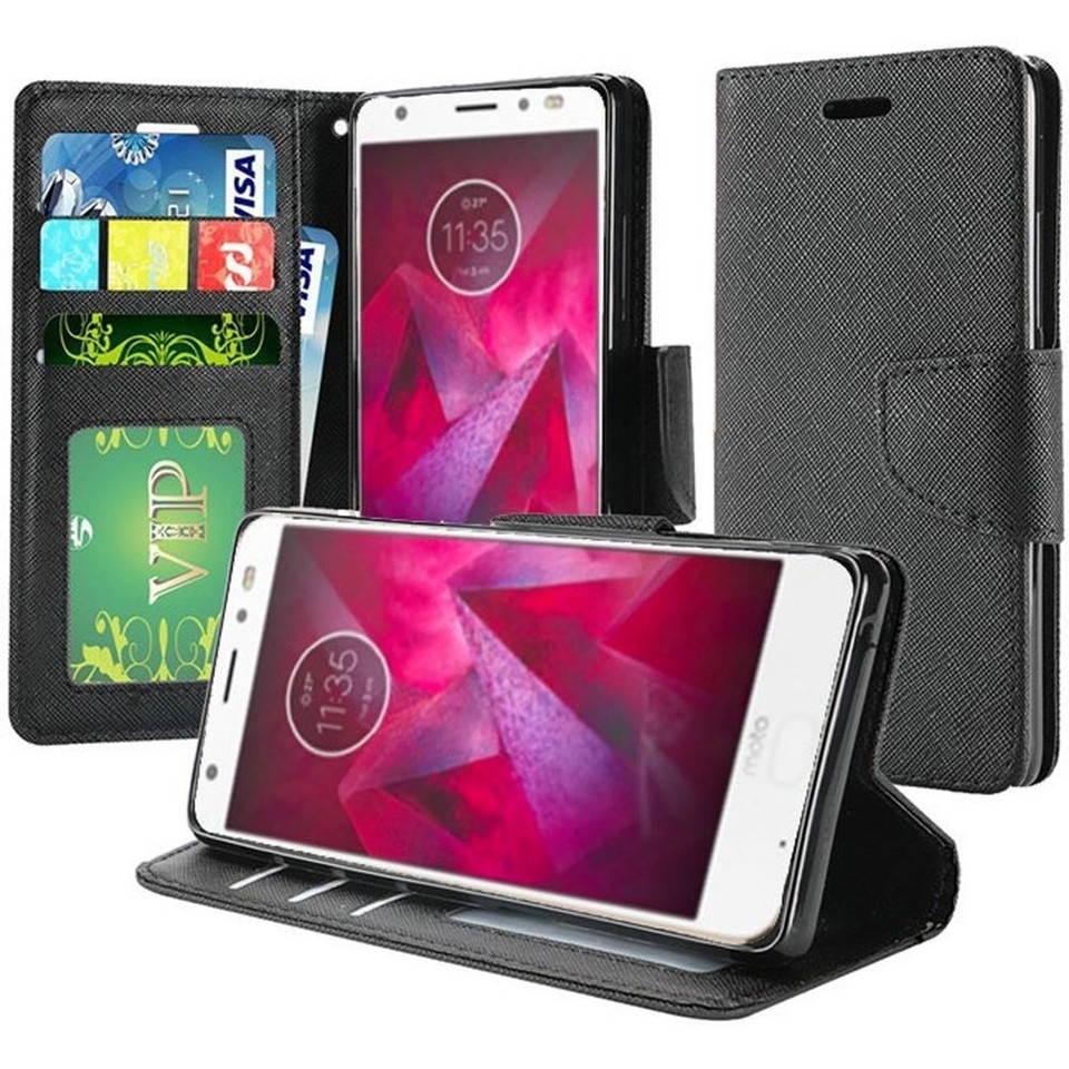Wallet Card Pouch Cover Phone Case for Motorola Moto Z2 Force Moto Z2 ...