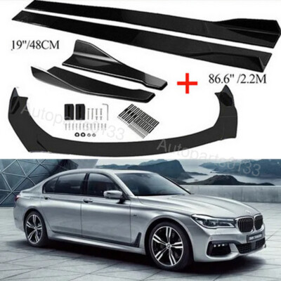 For BMW 740i 750i Series Front Rear Bumper Lip Spoiler 86" Side Skirt ...