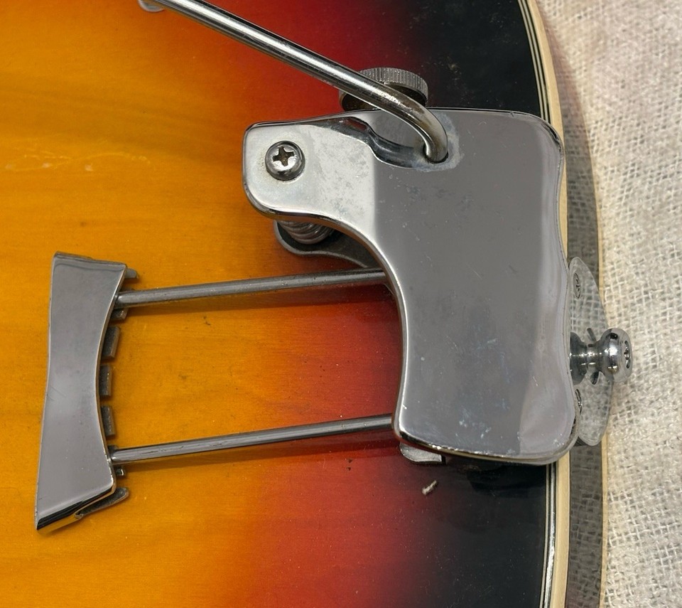 Vintage Guitar Tremolo Tailpiece + Strap Nut Univox Aria Conrad Lyle ...