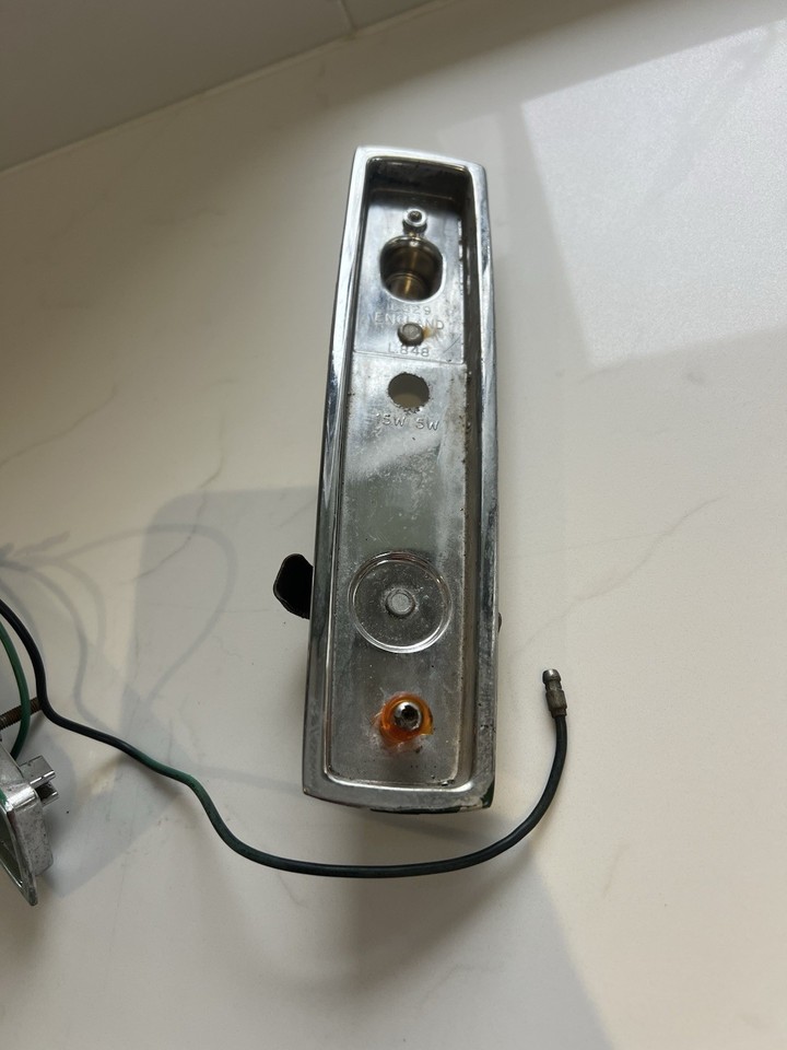 Pair Lucas L828 / L848 Chrome Lamp Housings Bases w/ Bulb Holders ...