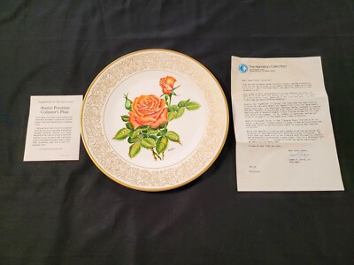 Limited Edition Rose Plate Collection Boehm Tropicana Rose 3rd Issue ...