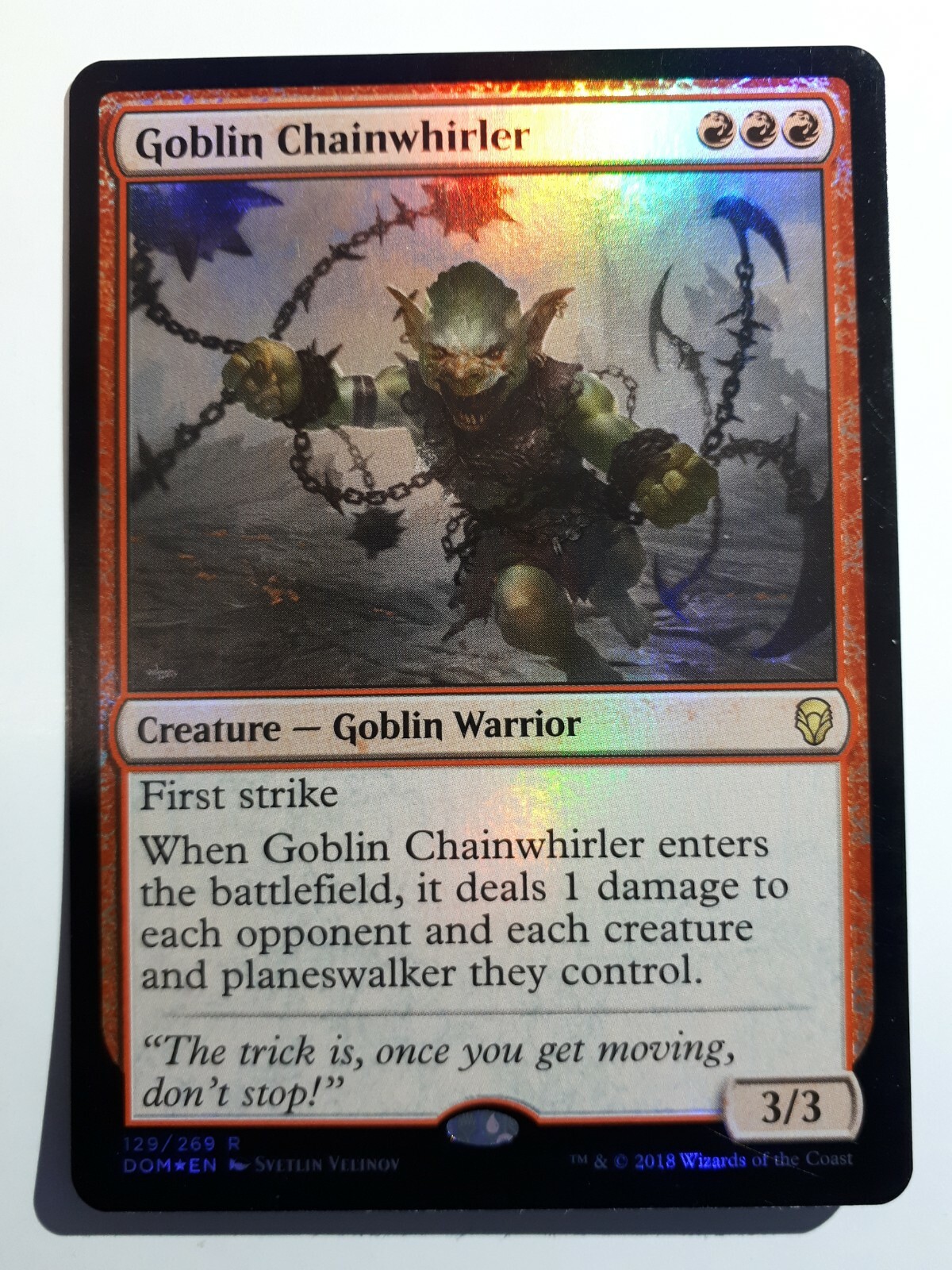 Goblin Chainwhirler FOIL - Dominaria (Magic/MTG) NM/LP | eBay