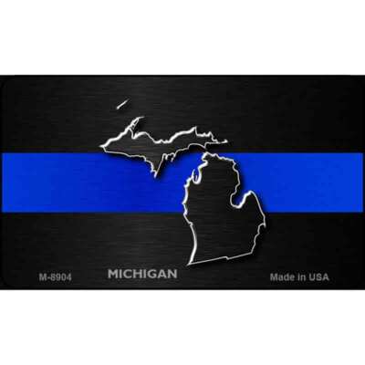 Michigan Thin Blue Line Novelty Metal Magnet M-8904 | eBay
