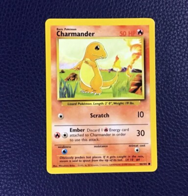 Charmander 1999 Pokémon TCG Charmander Base Set 46/102 Regular ...