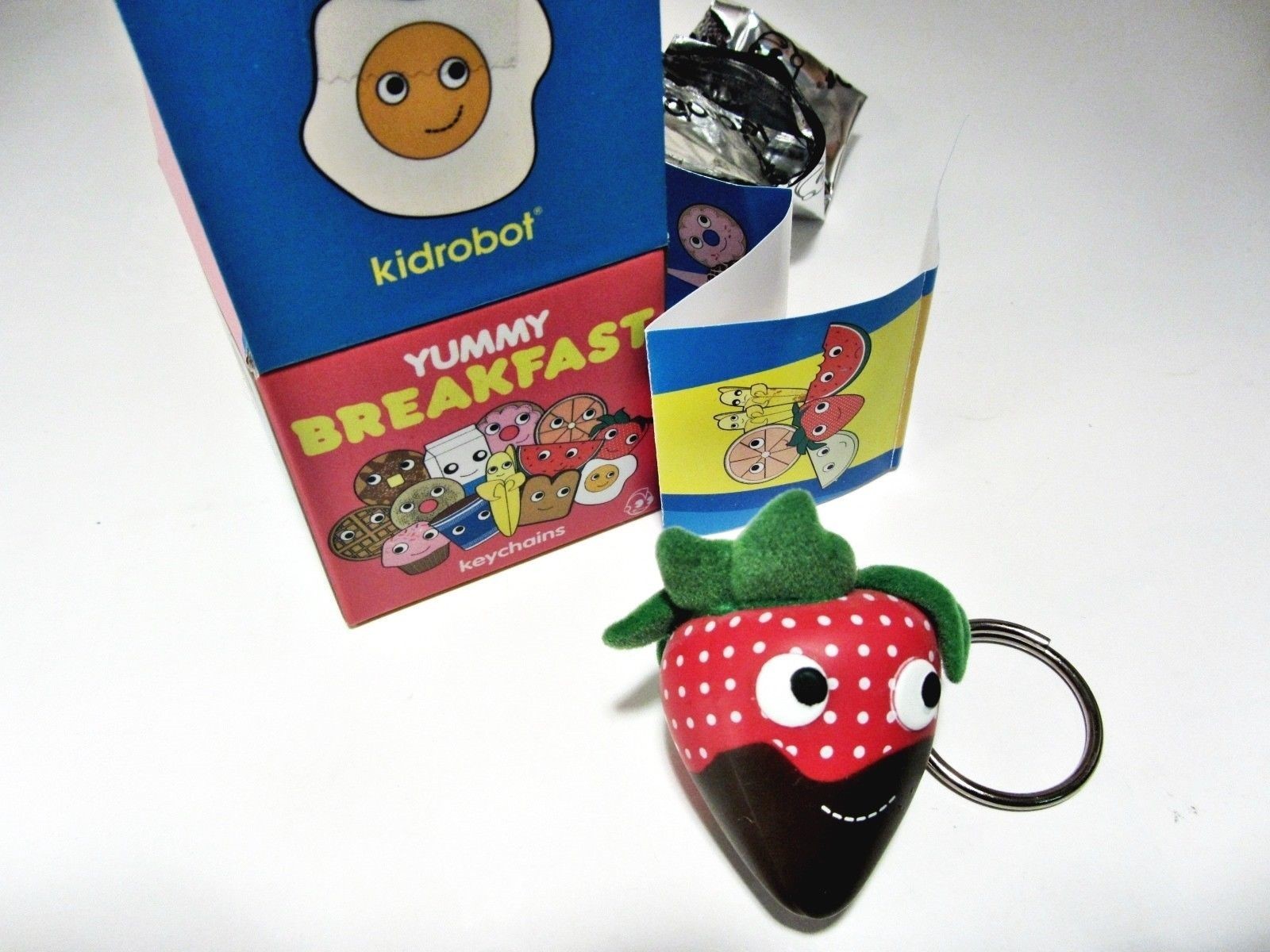 Kidrobot Yummy Breakfast Keychain - CHOCOLATE COVERED STRAWBERRY | eBay
