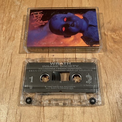 Wrath - Insane Society CASSETTE TAPE 1st US issue metallica metal ...