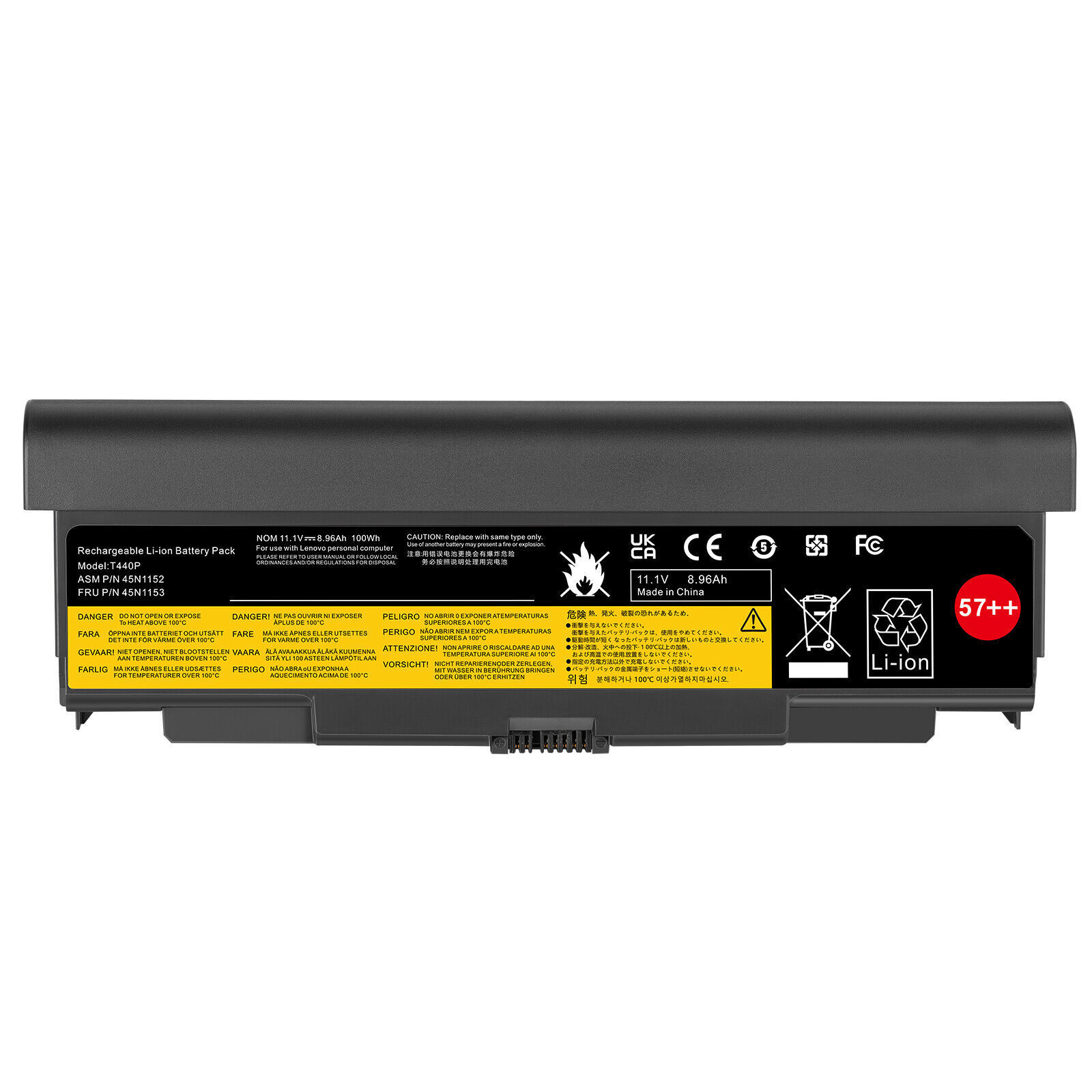 57++ 100Wh Battery for Lenovo ThinkPad T440P T540P W540 L440 45N1152 ...
