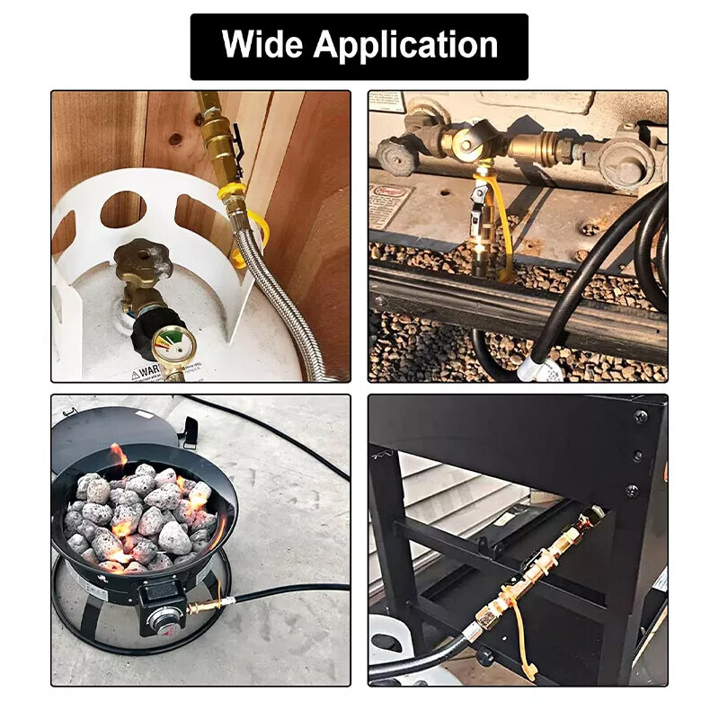 RV Quick Connect Fittings BBQ Grill Adapter 1/4" NPT Propane Hose ...