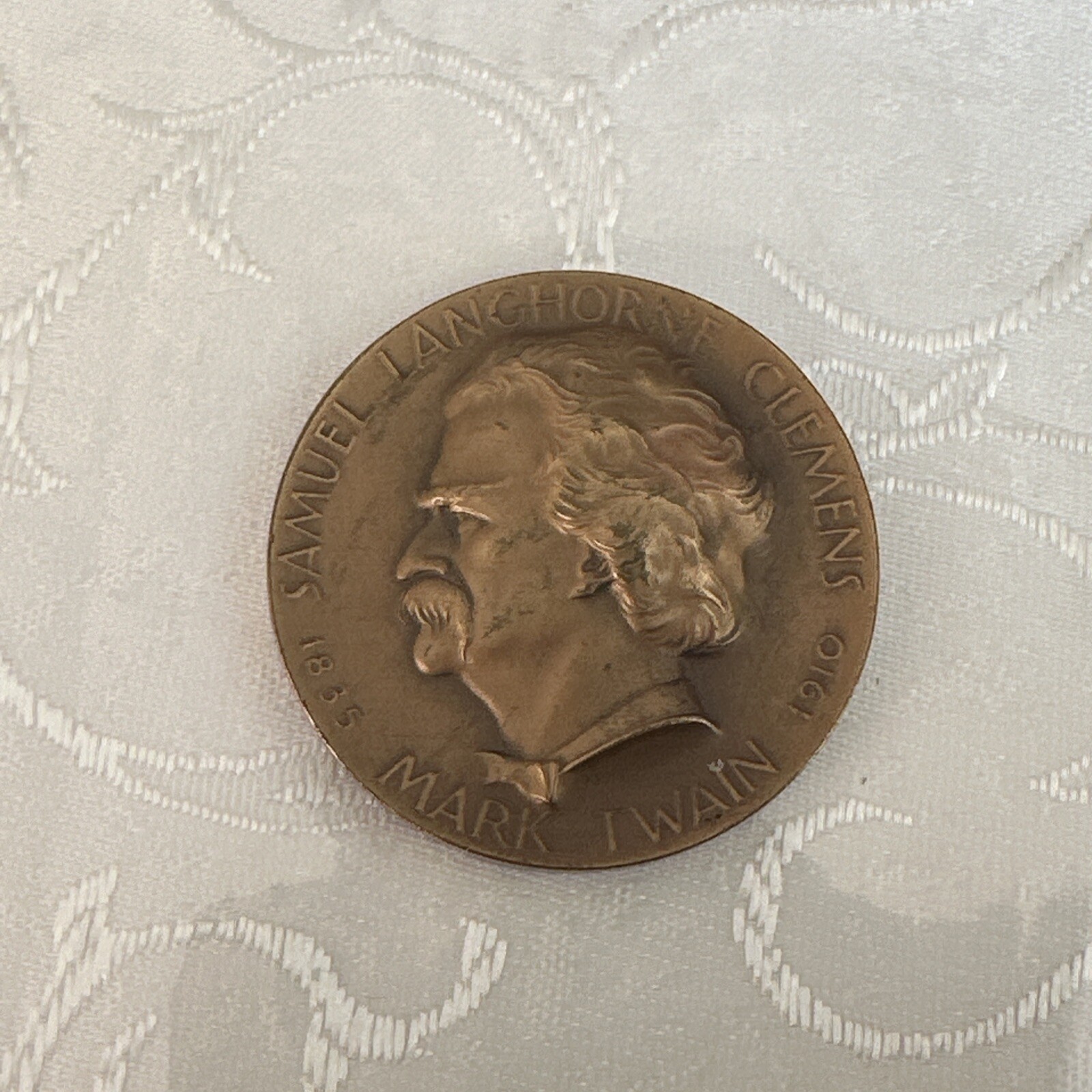 Hall of Fame Great American Samuel Clemens Mark Twain Bronze Medal ...