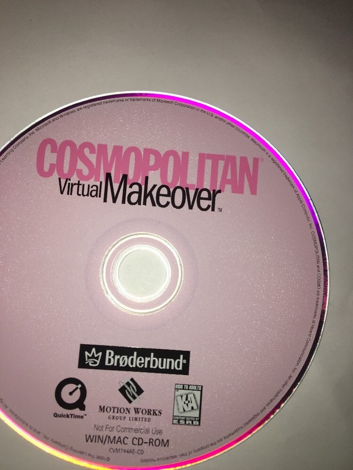 ☆Cosmopolitan Virtual Makeover 1998 CD ROM☆Women's Beauty Software ...