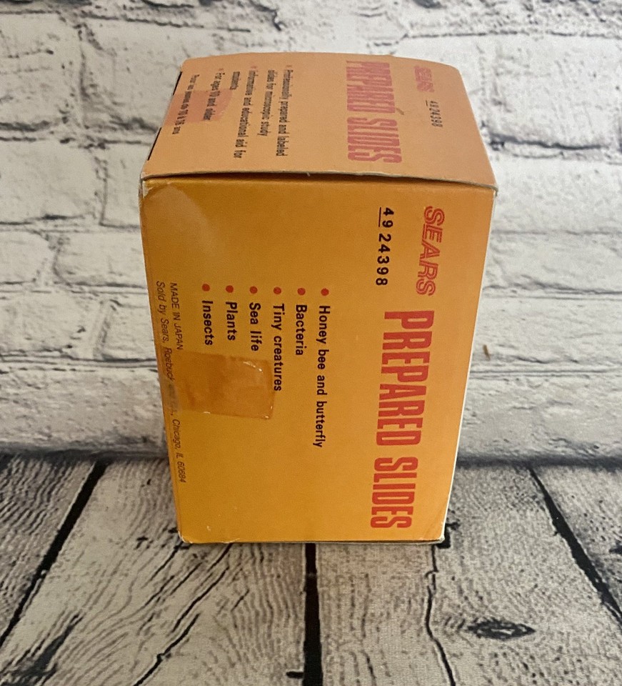 Vintage NEW Sears 36 Prepared Microscope Slides: Bee Butterfly Insect Sea Life | eBay