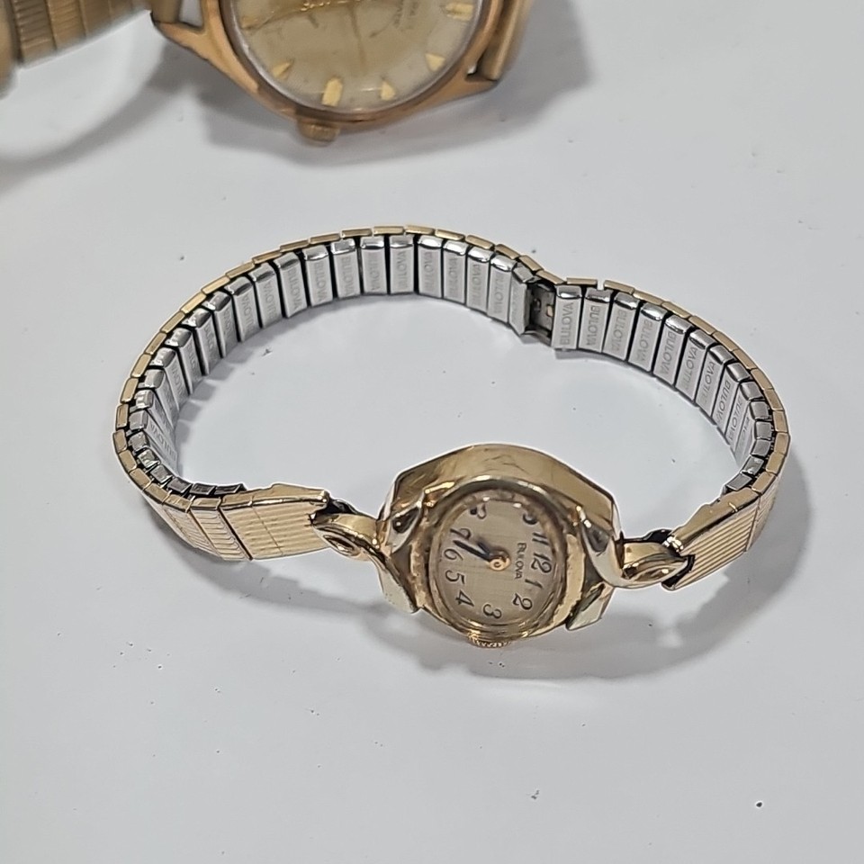 Vintage Bulova Watches *As Is Needs Repaired* 10K RGP 10K Gold Filled ...