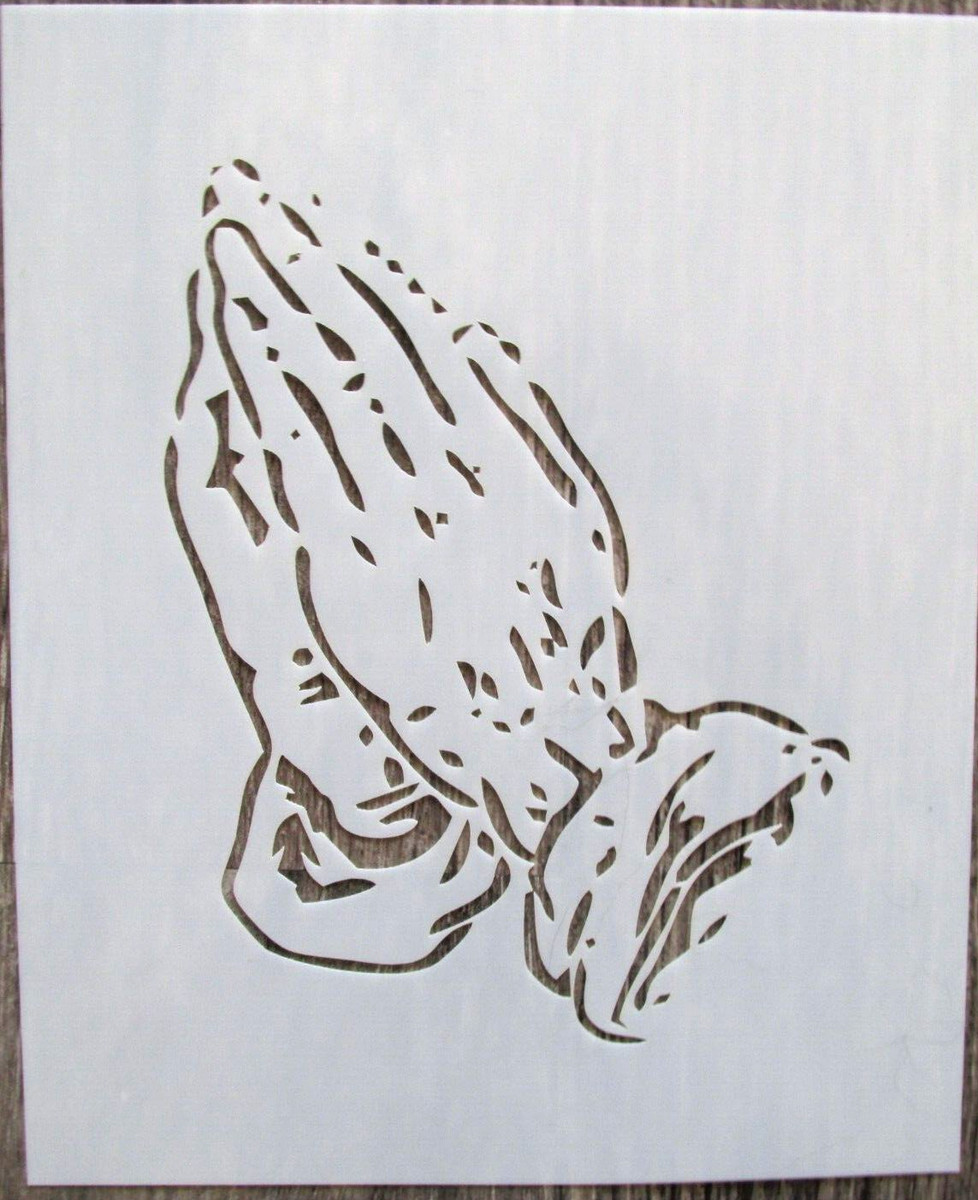 Praying Hands Stencil
