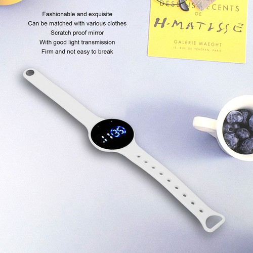 Kids Digital Watch Watchband LED Electronic Watch For Students(White ...