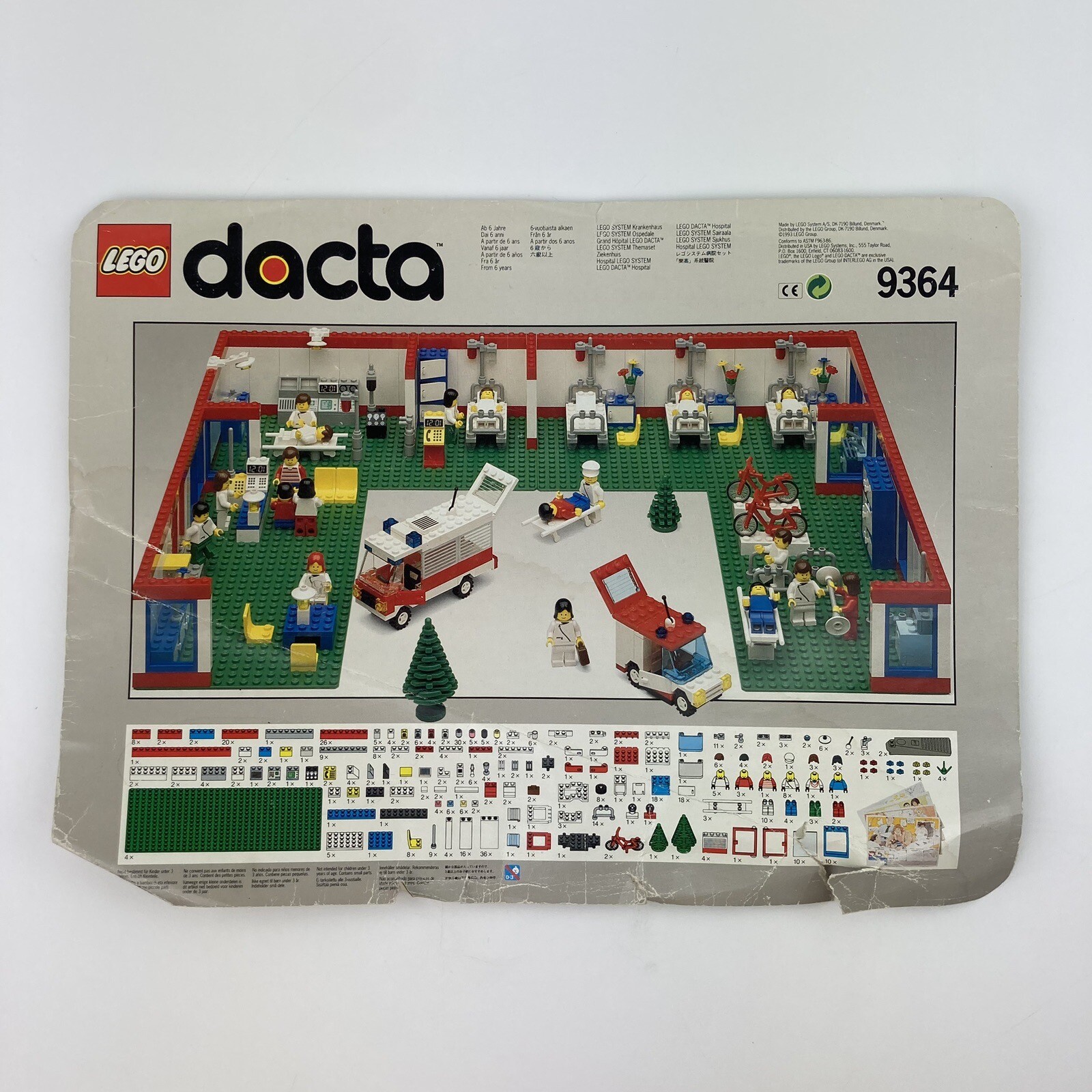 Vintage 1993 LEGO DACTA Set 9364 Hospital Lot of 6 Detailed Poster ...