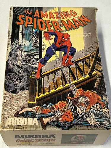 Rare The Amazing Spider-Man Aurora Model Kit Comic Scenes Unbuilt ...