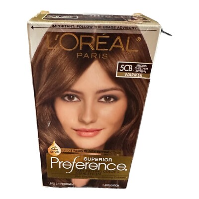 L'OREAL Superior Preference Color & Shine System 5CB Medium Chestnut ...