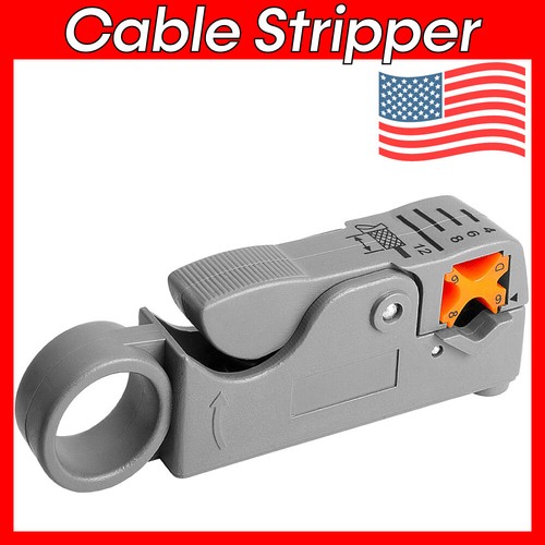 RG6 RG58 RG59 Rotary Coaxial Cable Stripper Cutter Stripping Tool Wire ...
