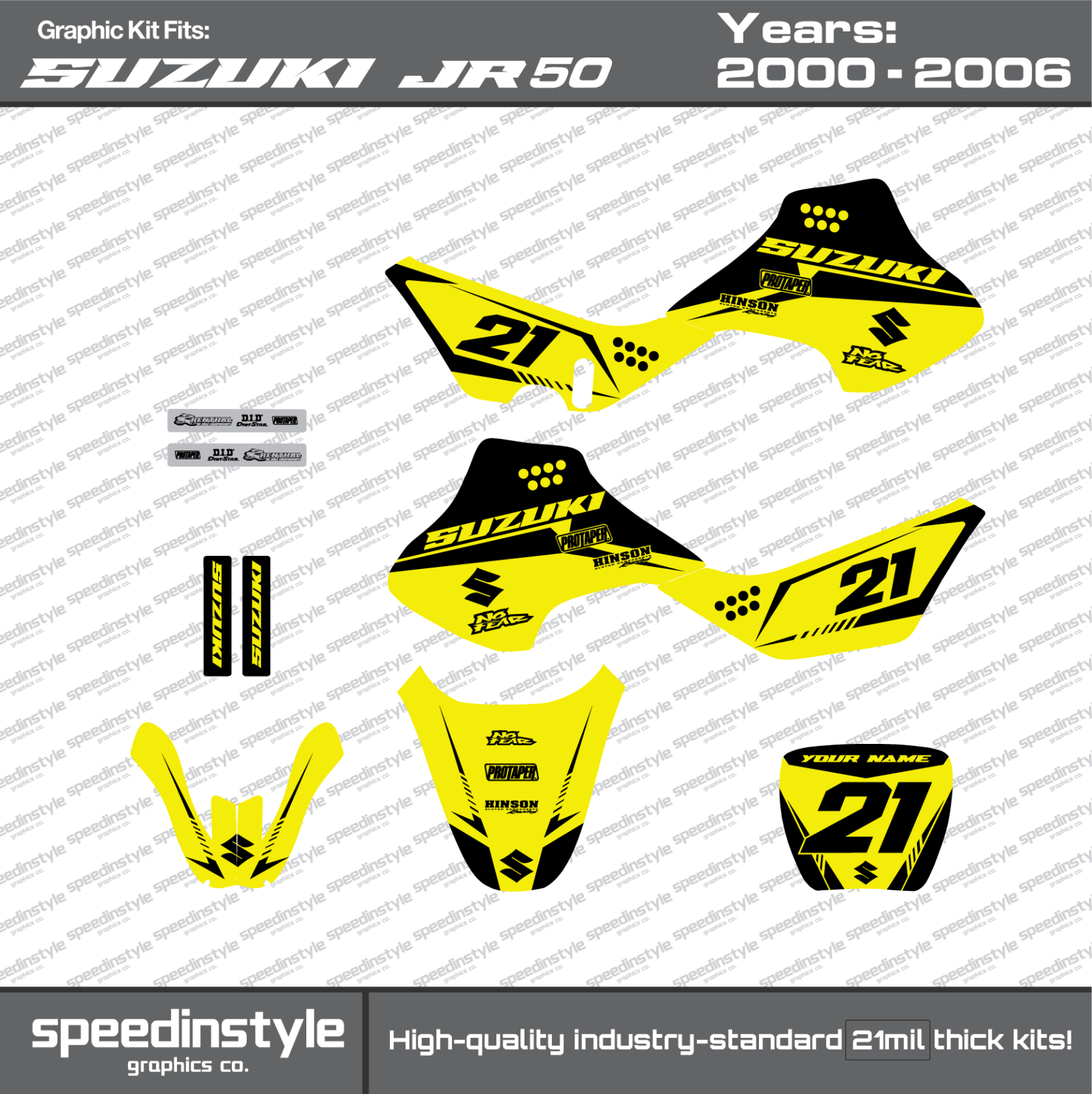 Graphics Decal Kit For Suzuki JR50 (2000-2006) JR 50 Stickers Element ...
