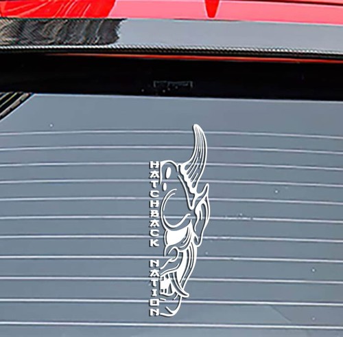 Hatchback Nation Oni Vertical Window Decal Car Sticker JDM Vinyl ...