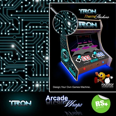 Tron CIRCUIT DESIGN Arcade Machine Wrap | Grelly UK