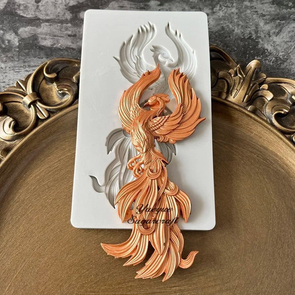 Silicone Cake Mold 3D Phoenix Bird Mould Cute Bird Chocolate Soap Mold ...