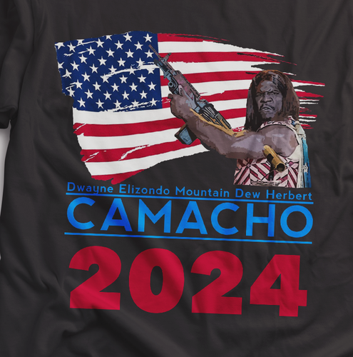Funny 2024 Election T-Shirt President Camacho Idiocracy - Biden Trump ...