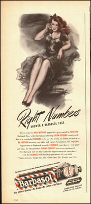 1940's-Barbasol Shaving Cream`Art, Girl on Phone-Vintage Ad | eBay