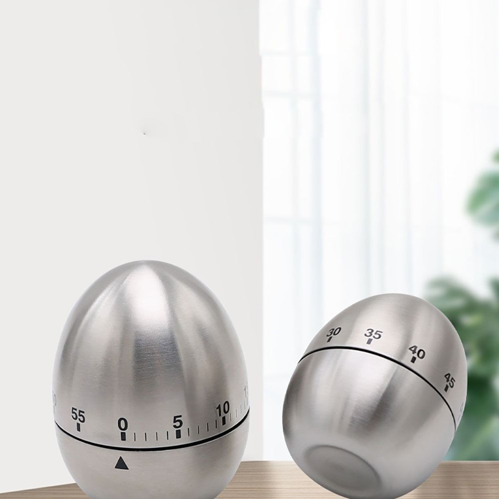 Stainless Steel Kitchen Timer with Alarm Mechanical Visual Countdown ...