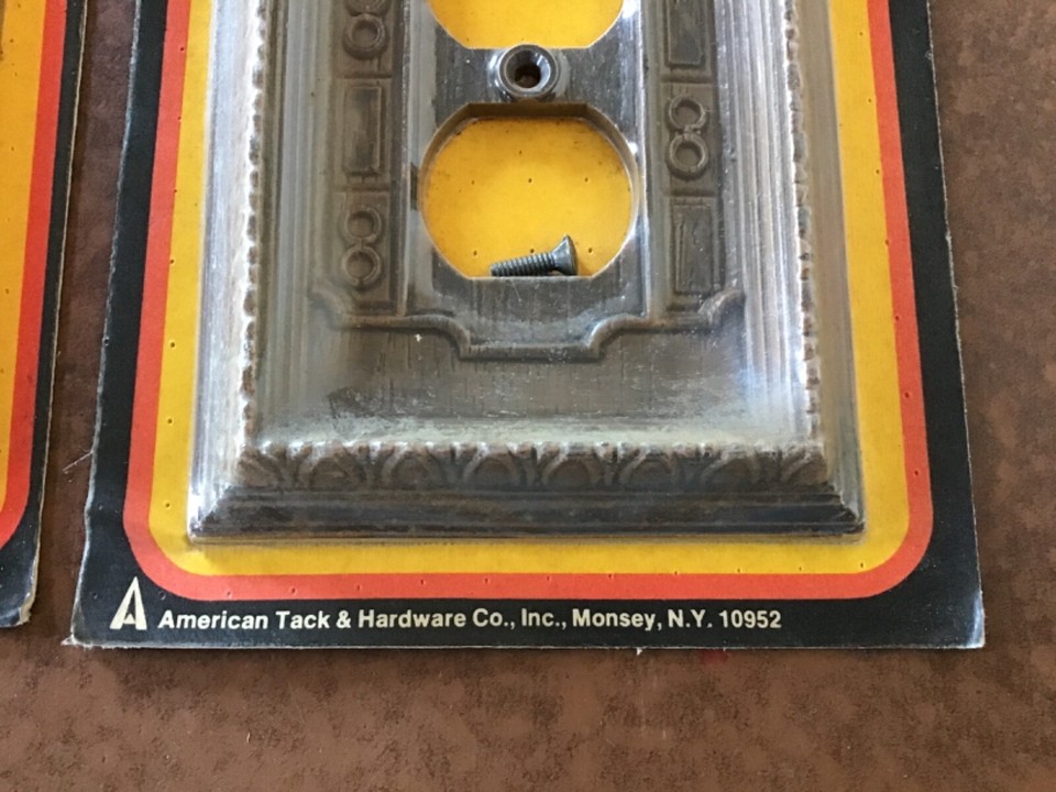 2 Vintage Brown Outlet Cover ~ American Tack&Hardware Co. ~ Granala ...