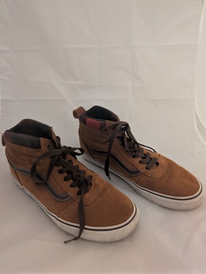Vans Classic Men's 10 Buff Suede Skateboard Hi Top Shoes Mid Brown | eBay