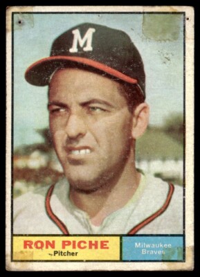 1961 Topps Baseball #61 Ron Piche Milwaukee Braves | eBay