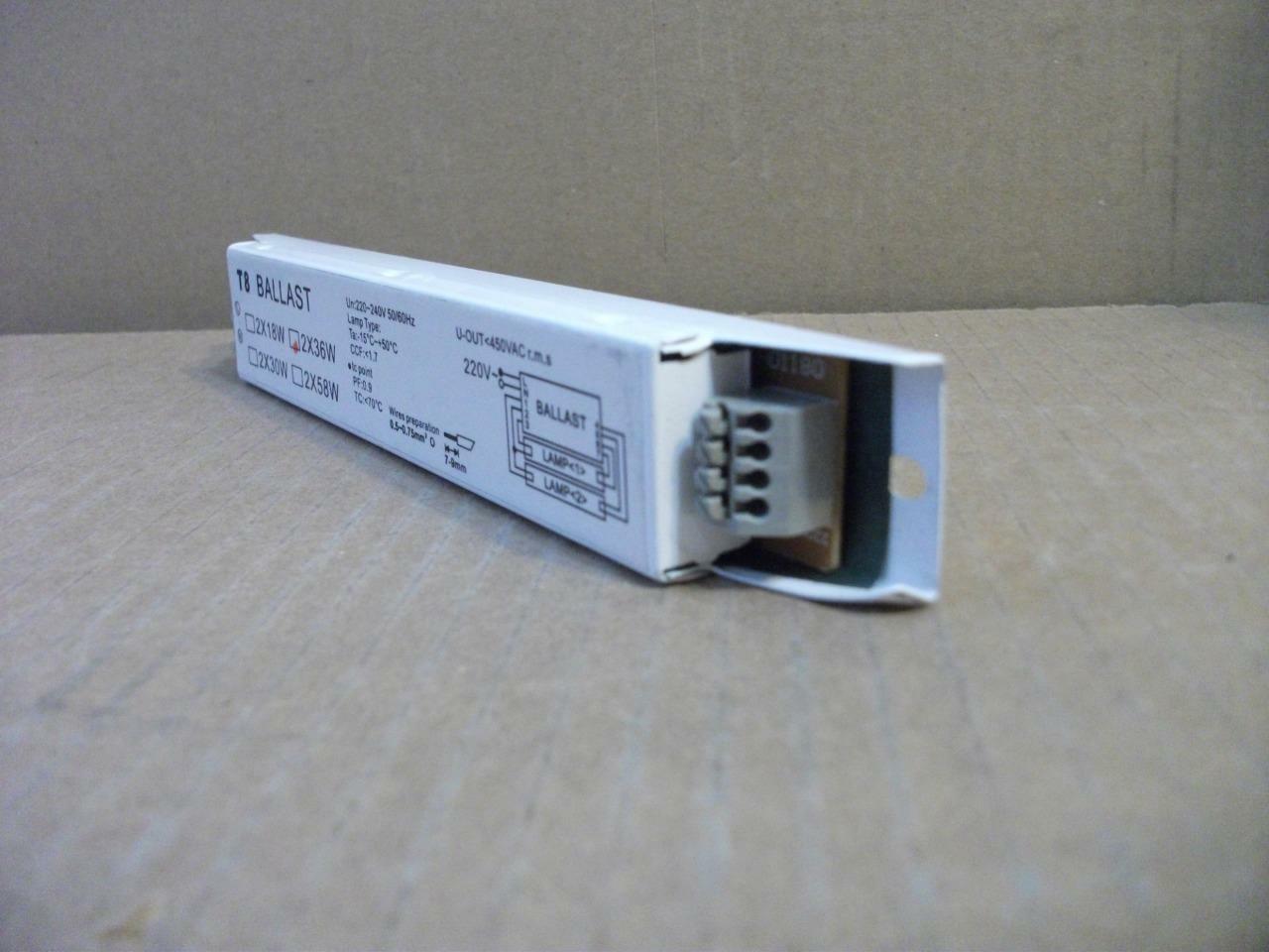 AC 220-240V 2x36W Wide Voltage T8 Electronic Ballast Fluorescent Lamp ...