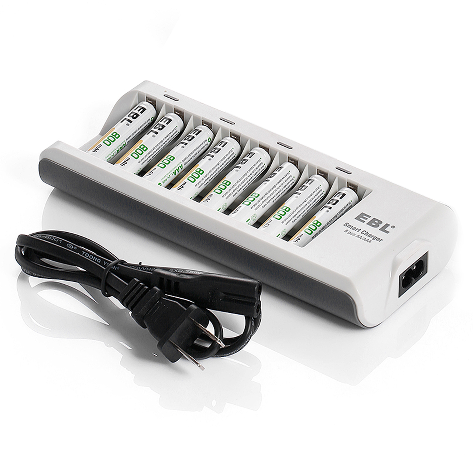 EBL 808A 8 Slot Battery Charger For Ni-MH Ni-CD AA AAA Rechargeable ...