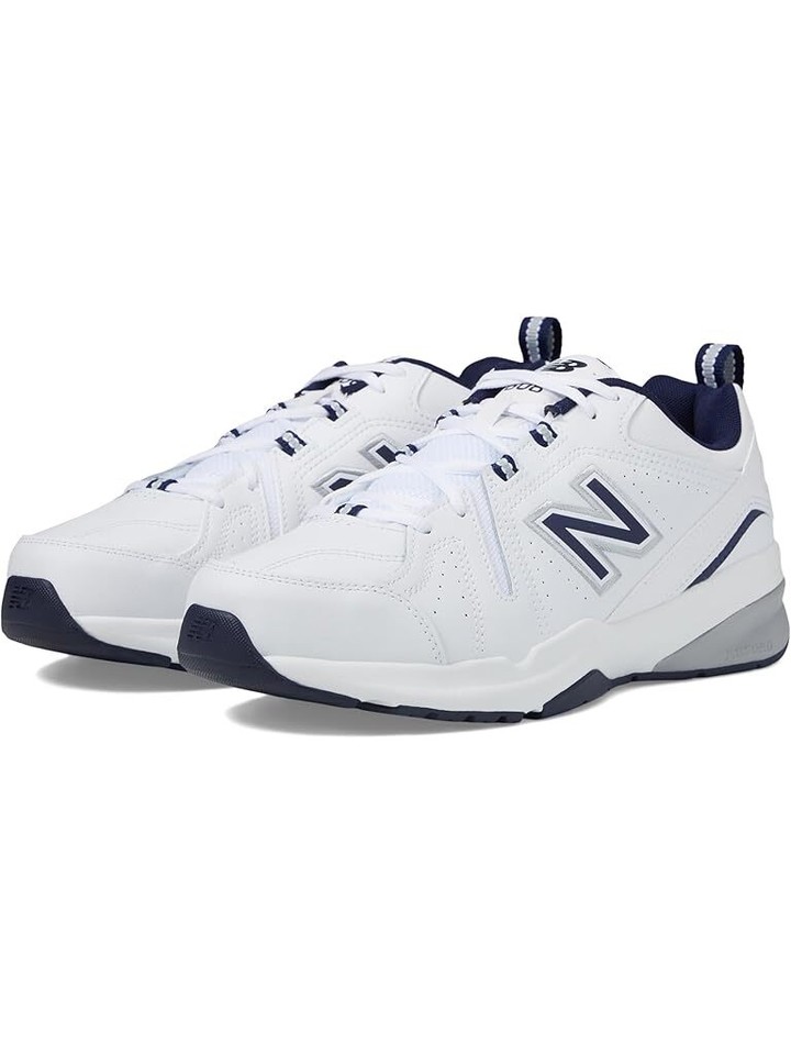 NEW WITH BOX New Balance Men's 608v5 White Navy Extra Wide (4E) - FREE SHIPPING | eBay