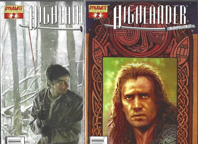 HIGHLANDER LOT OF 2 - #2 DIFFERENT COVERS (VF/NM) DYNAMITE ...