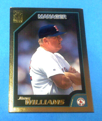 JIMY WILLIAMS 2001 Topps GOLD Baseball Parallel Card #326 RED SOX MGR # ...