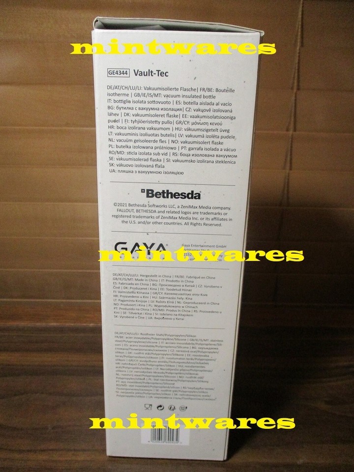 Fallout Hard Work Is Happy Work Vault Tec Coffee Tea Thermos Bottle ...