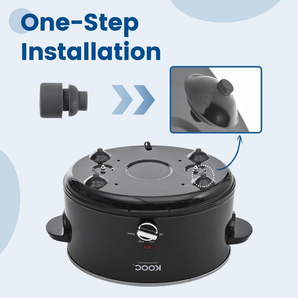 4 Pack Rubber Feet Slow Cooker Legs Pot Inserts for 5QT 7QT 8.5QT | eBay
