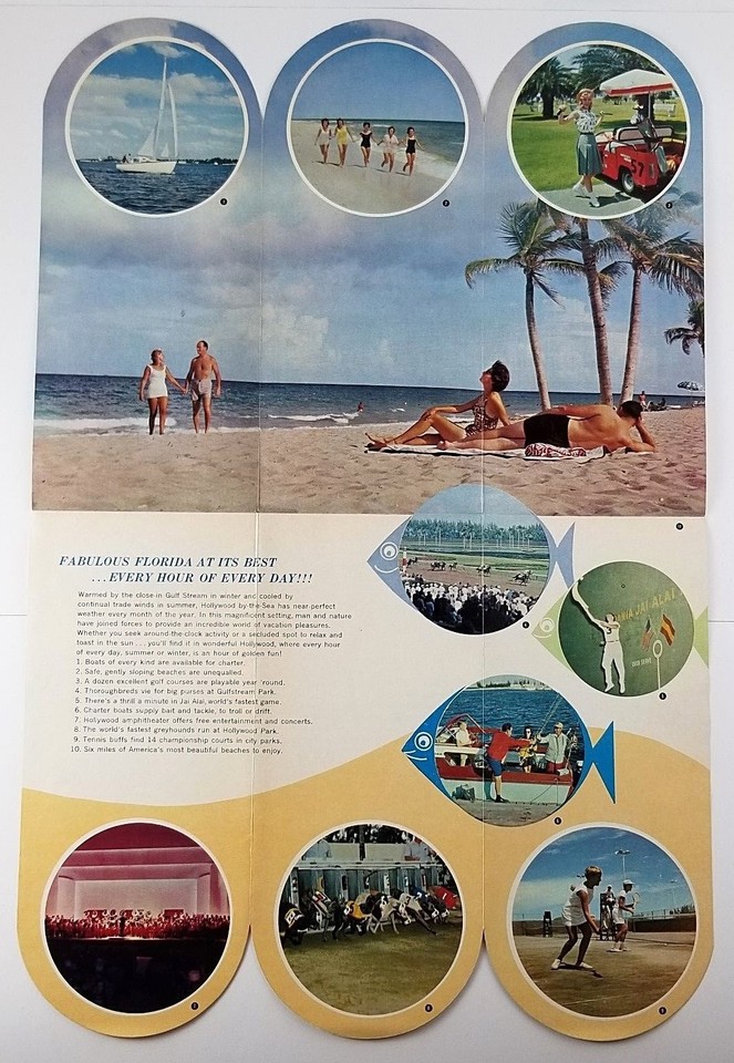 Vintage Travel Brochure Hollywood Florida By The Sea Boating Golfing ...