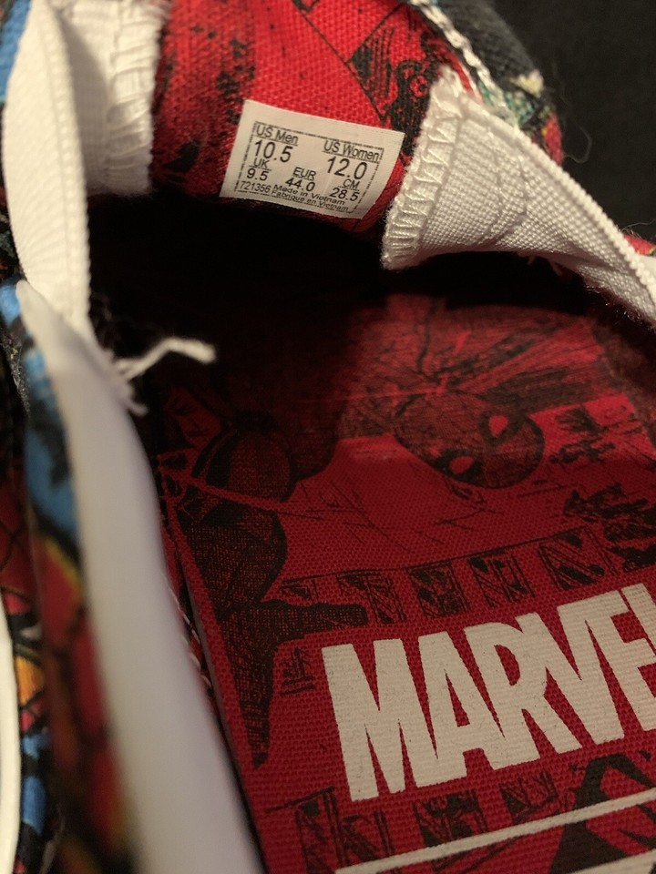 Vans x Marvel Spider Man Slip-On Shoes Mens Size 10.5 | eBay